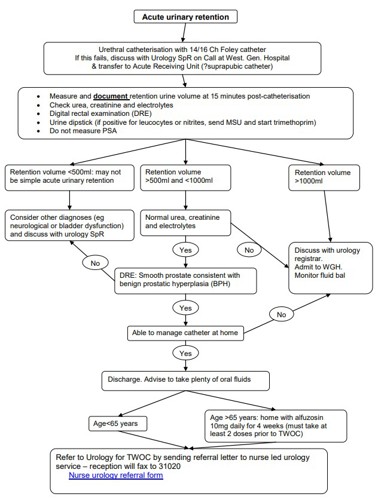 Acute urinary retention in males | Right Decisions
